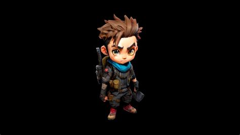 Chatty Android A Young Boy Warrior With An Angr Download Free 3d