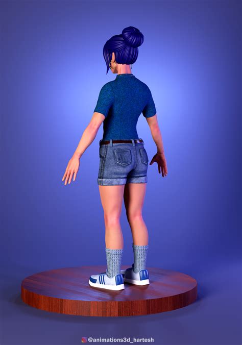 Stylized Girl 3d Model Blender Freelancer