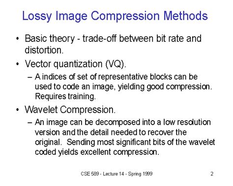 lossy image compression methods