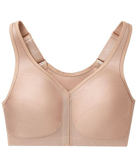 Glamorise Womens Full Figure Plus Size Magiclift Front Close Posture Back Support Bra 1265 Macys