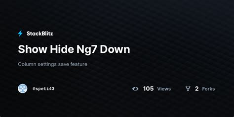 Show Hide Ng7 Down StackBlitz