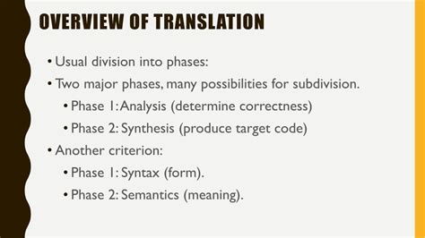 ppt overview of compilation the compiler front end powerpoint