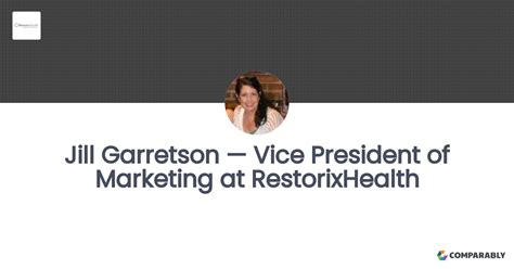 Jill Garretson — Vice President Of Marketing At Restorixhealth Comparably