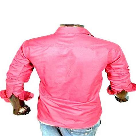 Cotton Plain Mens Pink Casual Shirt Size 42 At Rs 350 In Ambedkar
