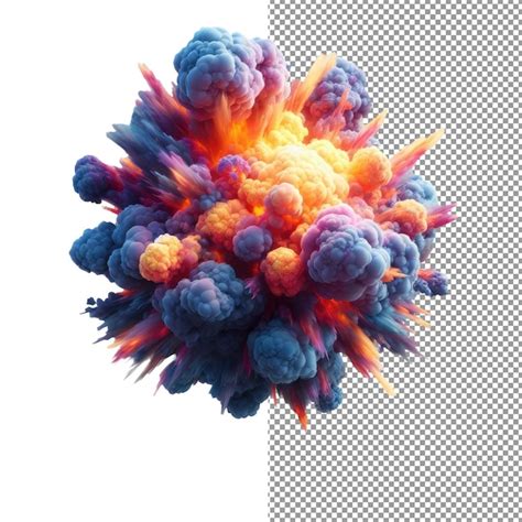 Premium Psd Explosive Transparency Isolated Burst Illustration