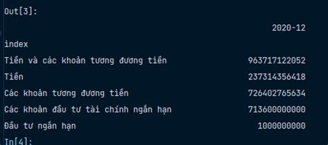 Kết quả từ get finan report bị thiếu chỉ tiêu Issue 17