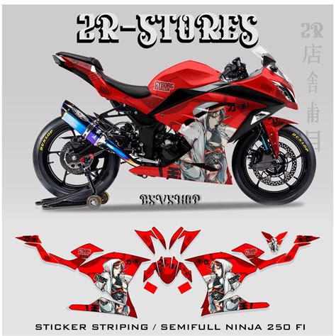 Jual Striping Kawasaki Ninja 250 Fi Old Semi Full Sticker Kawasaki Ninja 250 Fi Stiker Ninja
