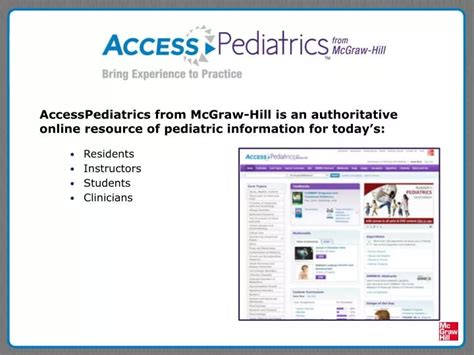 Ppt Accesspediatrics From Mcgraw Hill Is An Authoritative Online