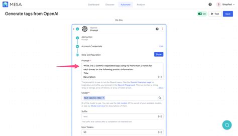 how to generate product tags in shopify using openai mesa blog
