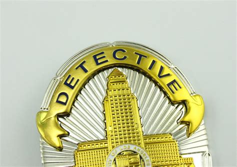 Lapd Los Angeles Detective Police Badge Replica Movie Props No 23582