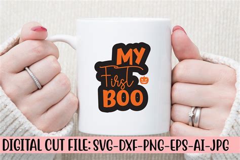 My First Boo Svg Cut File Graphic By Creativesvg · Creative Fabrica