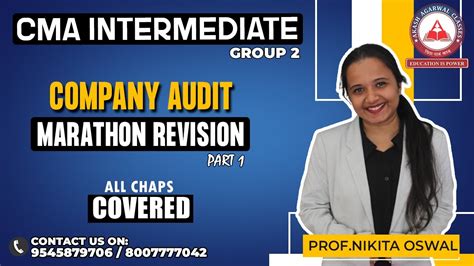 Part 01 Cma Intermediate Group 2 Company Audit Akash Agarwal Classes