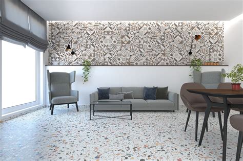 Gres Azzo White 60x120 Płytka Mat Imitująca Lastryko