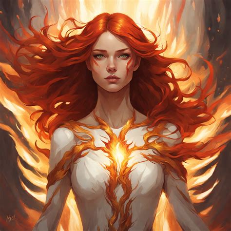 Phoenix Girl By Ai Art Phoenix On Deviantart