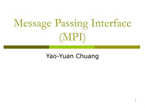 Ppt Message Passing Interface Mpi Powerpoint Presentation Free