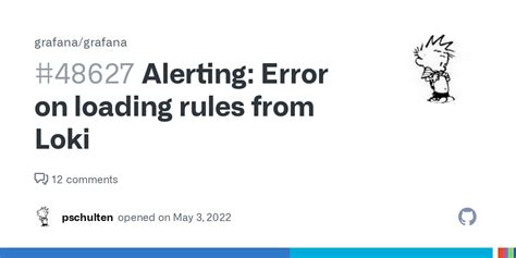 Alerting Error On Loading Rules From Loki Issue 48627 Grafana