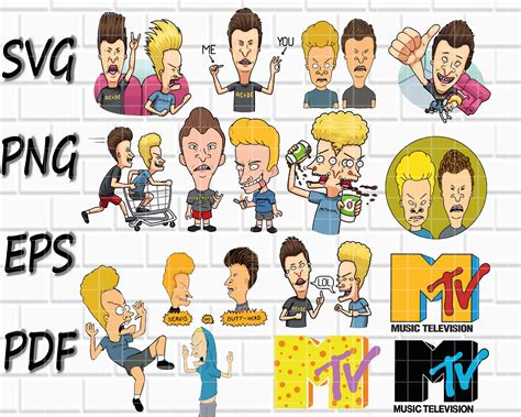Beavis And Butthead Svg Mtv Svg Mtv Png 90s 80s Etsy Uk