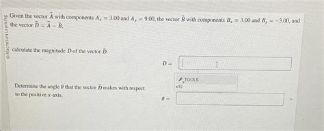 Solved Given The Vector Veca ﻿with Components Ax300 ﻿and
