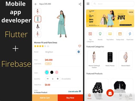 a beautiful flutter app firebase api integrated android ios full stack
