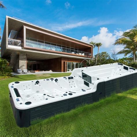 Swimming Endless Pool Balboa Duel Zone Hot Tub Swim Spa Pool Outdoor