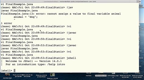 The Static And Final Keywords In Java Youtube