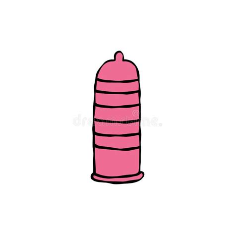 Condom Doodle Icon Vector Hand Drawn Illustration Stock Vector