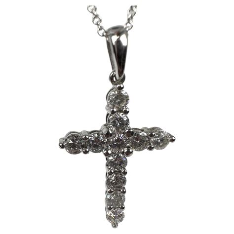 Huge Diamond Cross 161ct 14kt White Gold Natural Diamond Cross Pendant