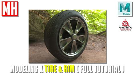 How To Model A Tire And Rim In Maya Full Workflow Youtube