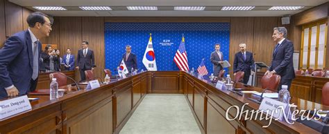 박진 외교부 장관과 토니 블링컨 미국 국무장관이 9일 오마이포토
