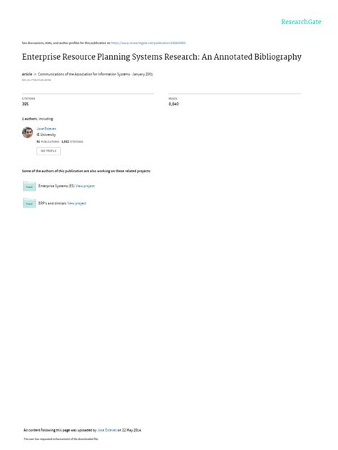 enterprise resource planning systems research an a pdf enterprise