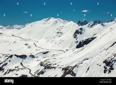 Panoramic View Over Grossglockner Pass In Austria Plateau Alp
