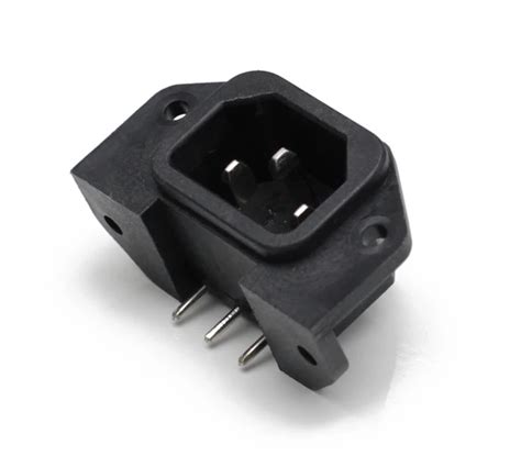 Iec连接器卡扣配合面板入口3针iec入口交流电源插座c14插座 Buy Iec 60320连接器 电源插座 螺丝装式ac电源插口iec