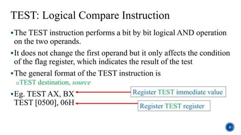 Logical Instructions Used In 8086 Microprocessor Pptx Programming Languages Computing