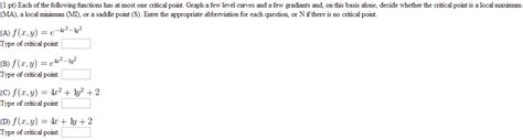 solved each of the following functions has at most one