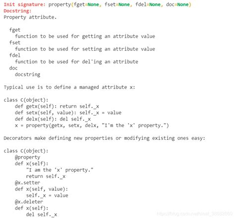 Python中的property属性python 写入property Csdn博客