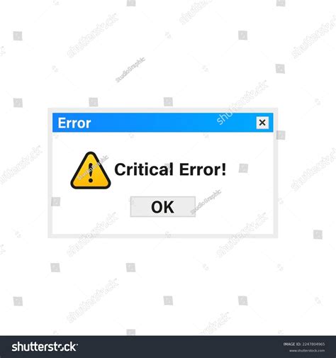 creative operating system message template error stock vector royalty