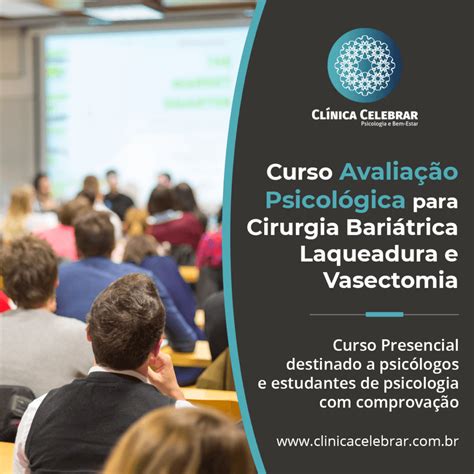 19 10 2019 Curso Presencial Avaliação Psicológica para Cirurgia Bariátrica Laqueadura e
