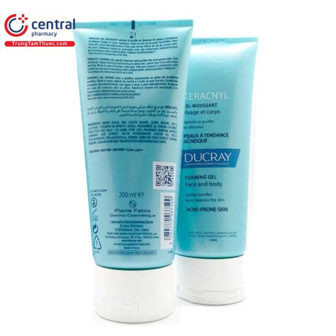 Sửa rửa mặt Ducray Keracnyl Gel giải pháp toàn diện cho da nhờn mụn