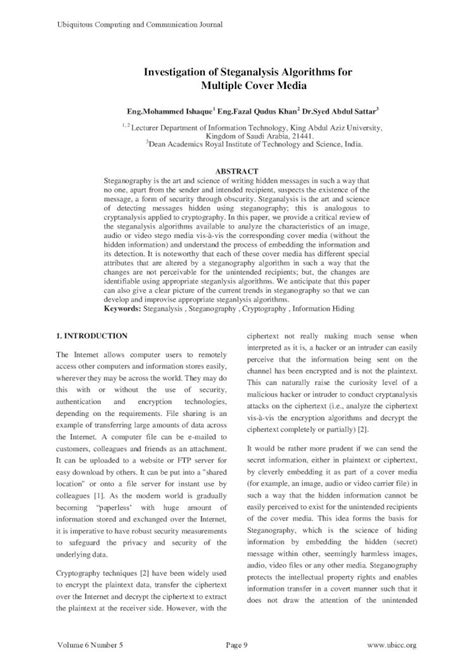 Pdf Investigation Of Steganalysis Algorithms For Multiple Cover Media