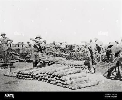 Ww1 World War I Shells At A Dump In Ramadie Mesopotamia Iraq Stock