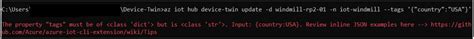 Updating Device Twin Tags Are Not Working · Issue 21255 · Azureazure Cli · Github