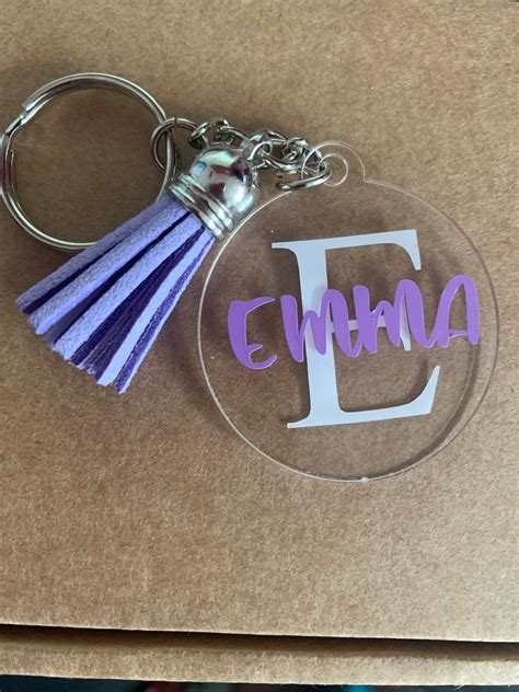 Personalised Acrylic Key Ring Etsy