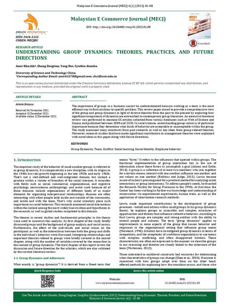 Understanding Group Dynamics Theories Pr Pdf Leadership Social Sciences