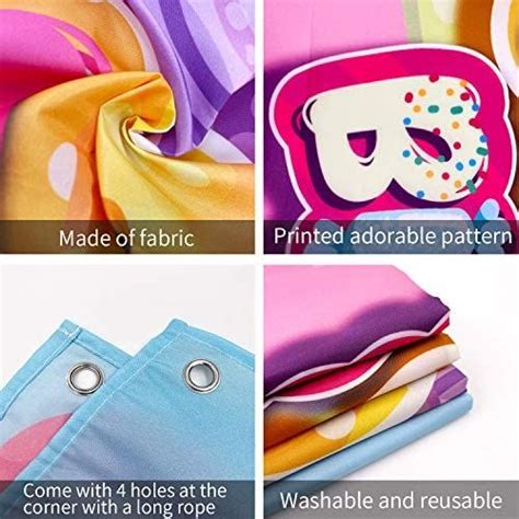 Candyland Birthday Party Decorations Donut Ice Cream Banner Backdrop