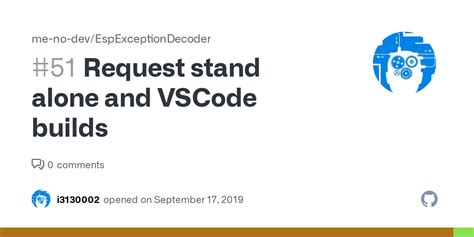 Request Stand Alone And VSCode Builds Issue Me No Dev EspExceptionDecoder GitHub