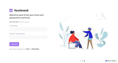 Product Login Form Free Webflow Component
