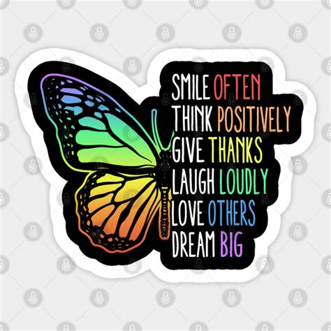 Butterfly Smile Often Butterfly Sticker Teepublic