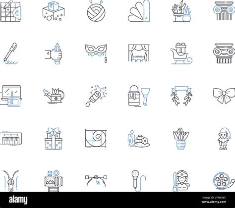 Strategic Approach Line Icons Collection Planning Analysis Tactics Evaluation Risk