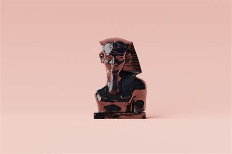 Amenhotep Iii 라텍스 블랙 광택 색상의 공개 도메인 고대 이집트 동상의 3d 렌더링 이집트 문화와 신화 고대 문화의
