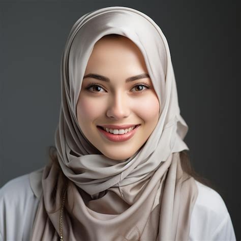 Premium Ai Image An Islamic Woman With Syari Hijab Showing Her Smile